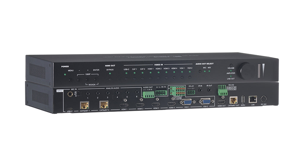 KanexPro 9 by 2 multi-format scaling switcher with HDBT In and Out ...