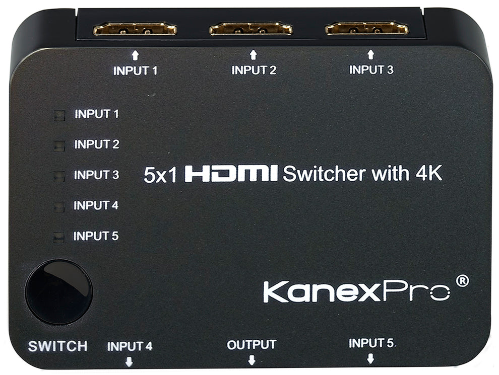5x1 HDMI Switcher with 4K Support – KanexPro Store
